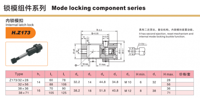 Internal Hasco Latch Lock 3D Design Software Mold Components
