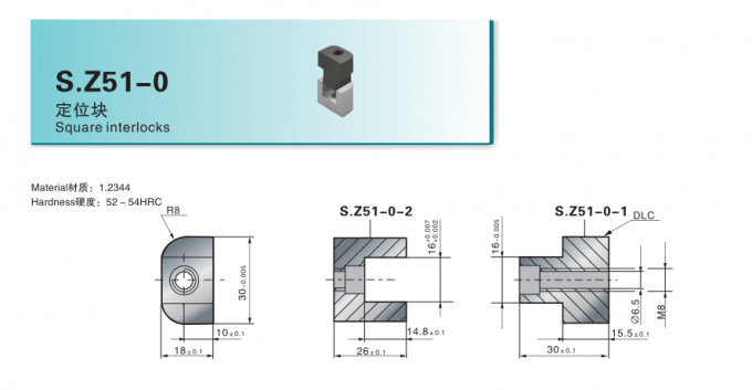 100% Inspection Black Coating On Steel Locating Block Interlock Black ...