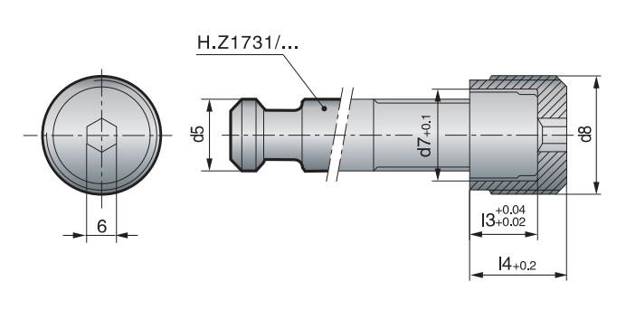 Z1732 m24x1 Latch Lock Mold Internal Threaded type
